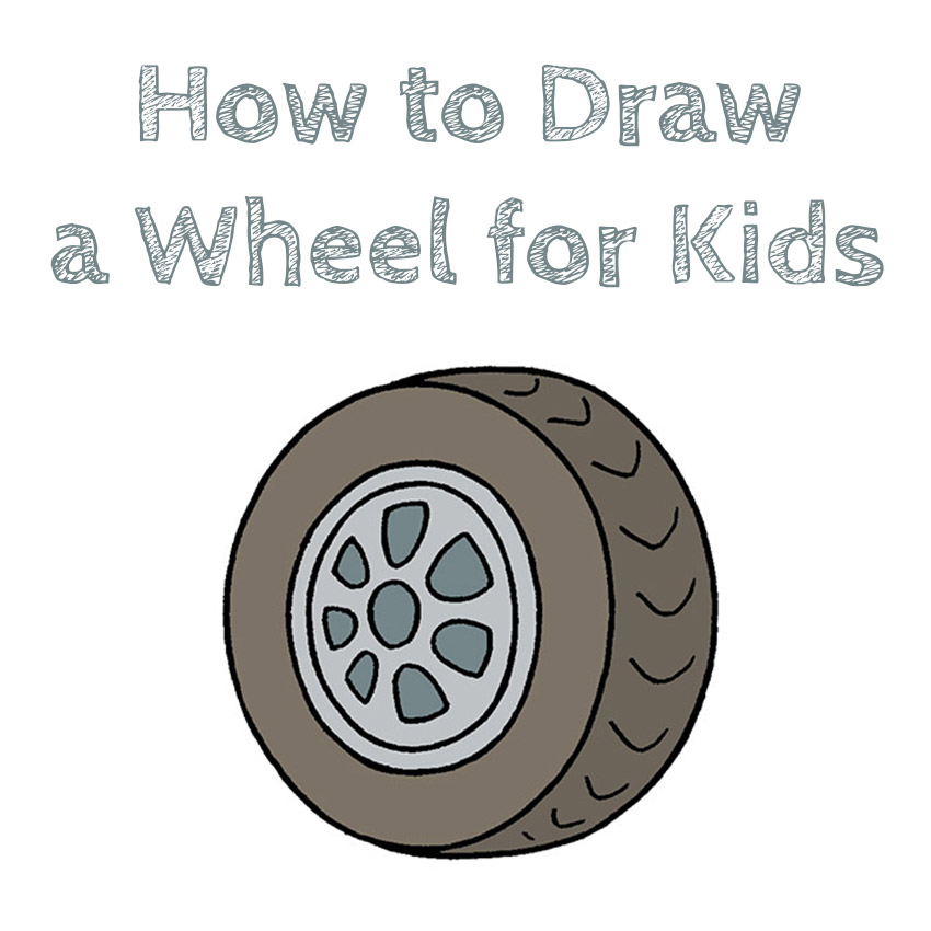 How To Draw A Wheel For Kids How To Draw Easy How To Draw A Wheel For Kids How To Draw Easy