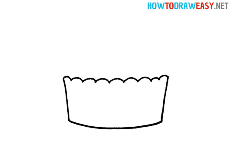 How to Draw a Muffin for Kids - How to Draw Easy