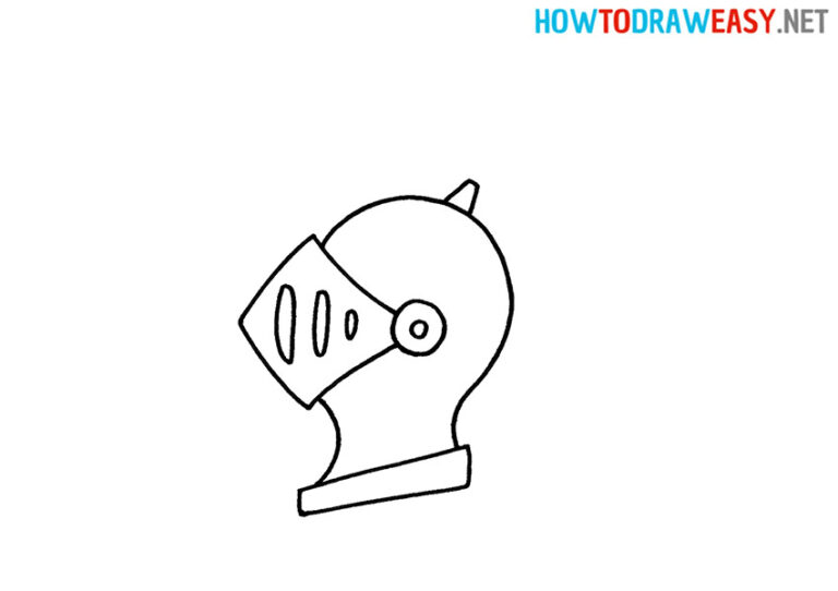 How to Draw a Knight Helmet for Kids - How to Draw Easy