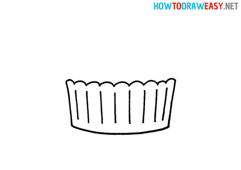 How to Draw a Muffin for Kids - How to Draw Easy