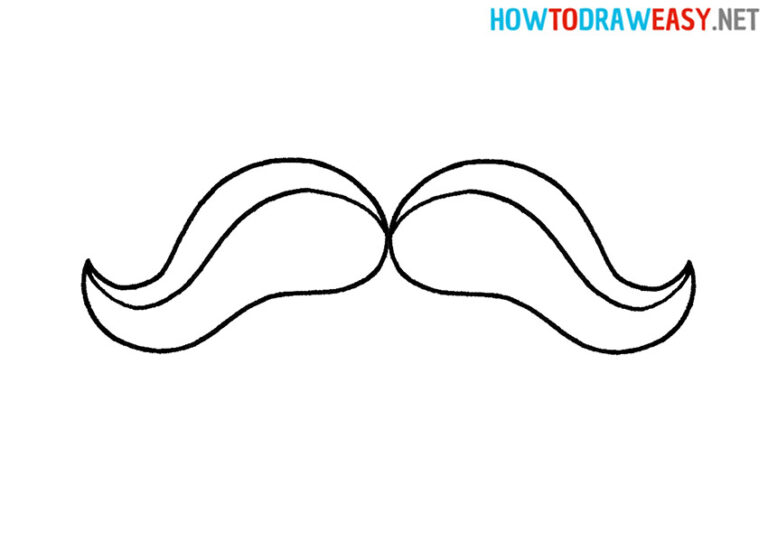 How to Draw a Mustache for Kids - How to Draw Easy
