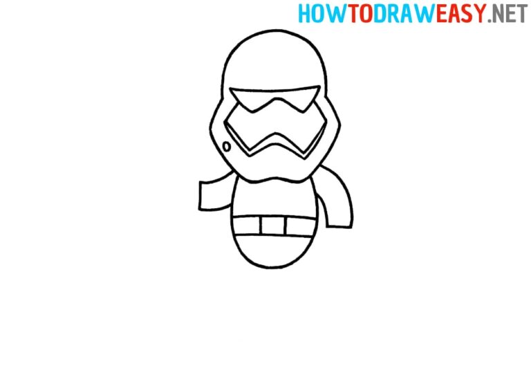 How to Draw a Stormtrooper for Kids - How to Draw Easy