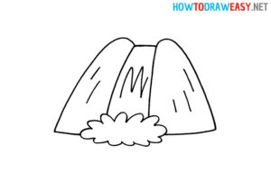 How to Draw a Waterfall for Kids - How to Draw Easy