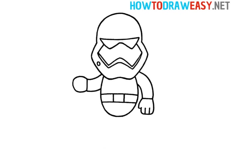 How to Draw a Stormtrooper for Kids - How to Draw Easy