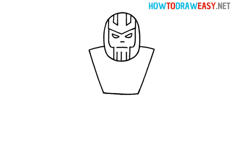 How to Draw Thanos for Kids - How to Draw Easy
