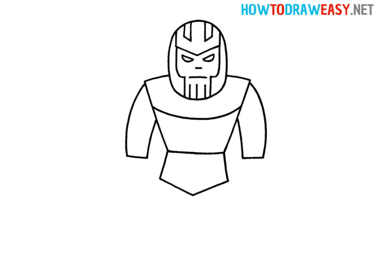 How to Draw Thanos for Kids - How to Draw Easy
