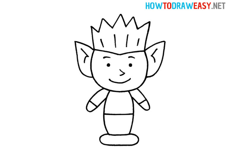 How to Draw a Troll for Kids - How to Draw Easy