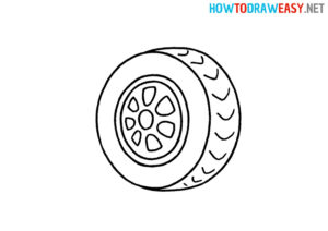 How to Draw a Wheel for Kids - How to Draw Easy