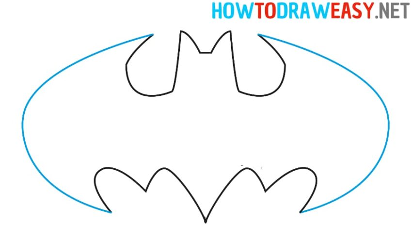 How to Draw Batman Symbol - How to Draw Easy