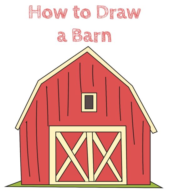 How to Draw a Barn Easy - How to Draw Easy