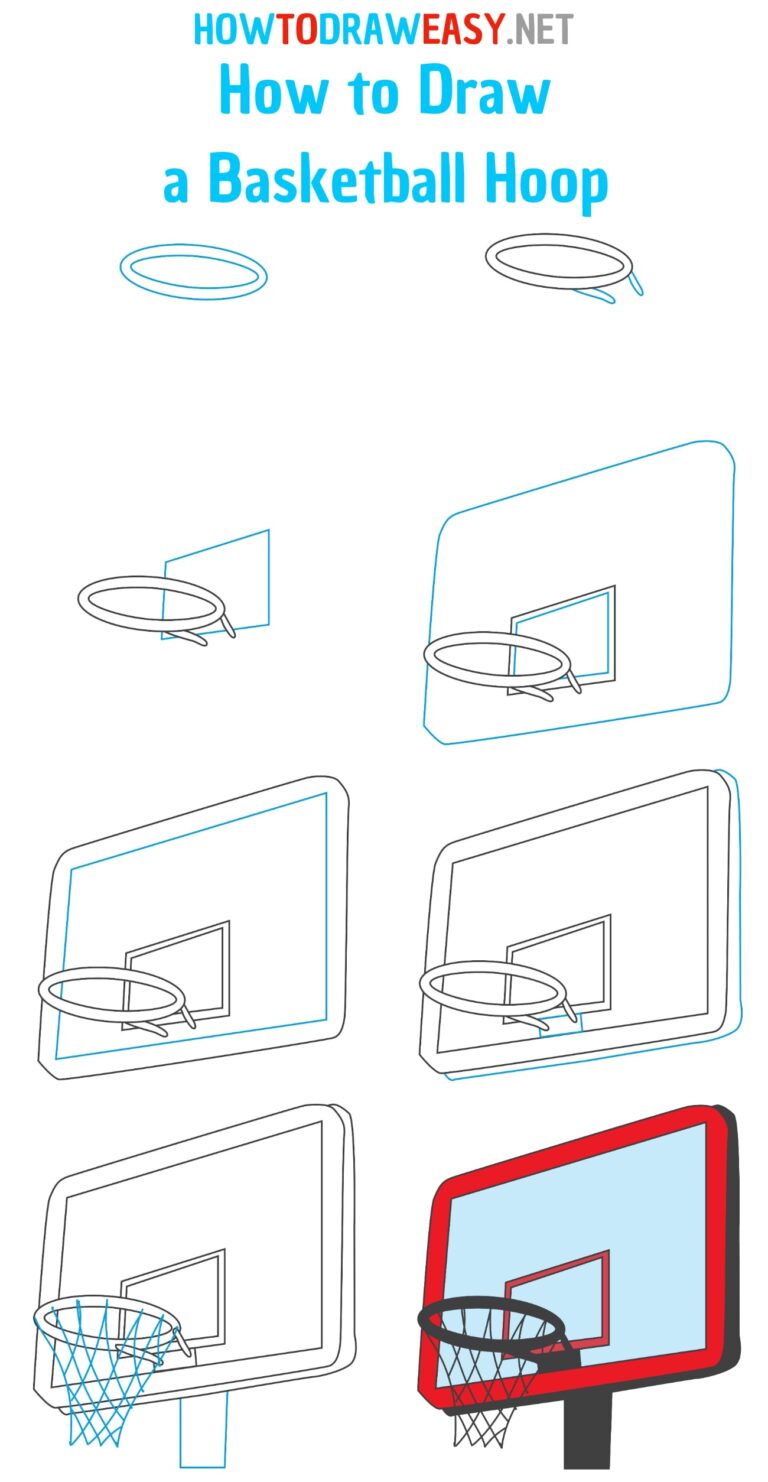 How to Draw a Basketball Hoop - How to Draw Easy