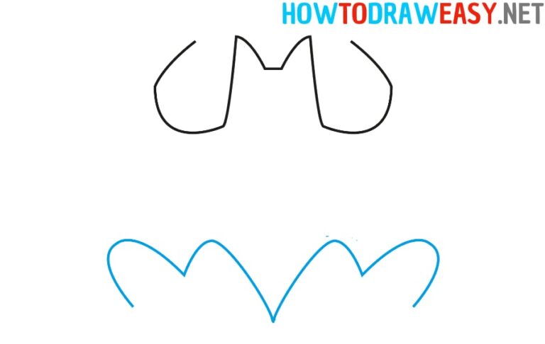 How to Draw Batman Symbol - How to Draw Easy