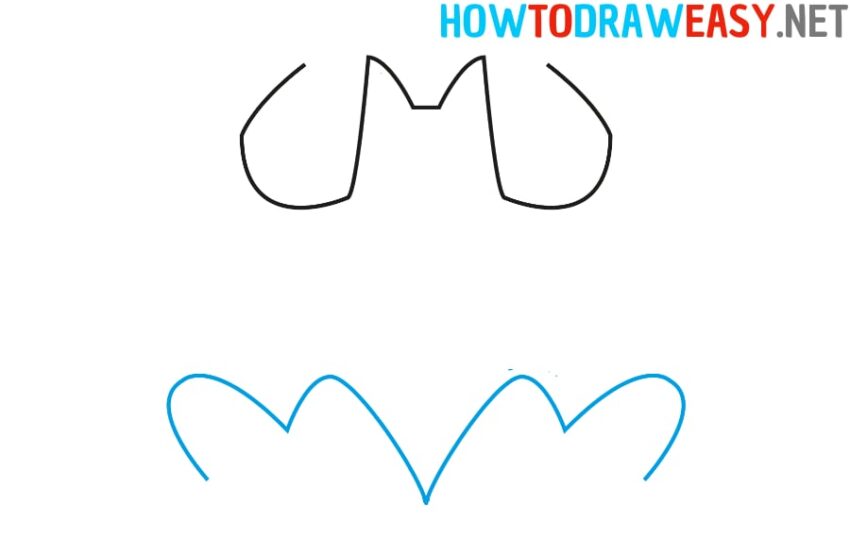 How to Draw Batman Symbol - How to Draw Easy