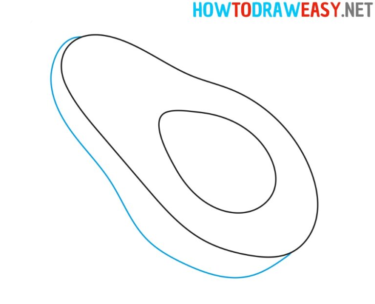 How to Draw an Easy Avocado - How to Draw Easy