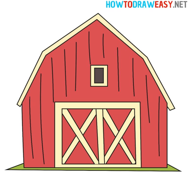 How to Draw a Barn Easy - How to Draw Easy