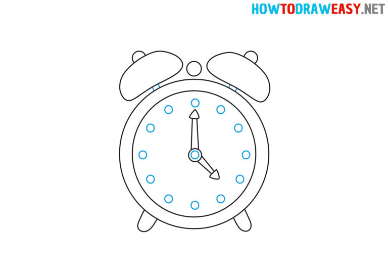 How to Draw an Alarm Clock - How to Draw Easy