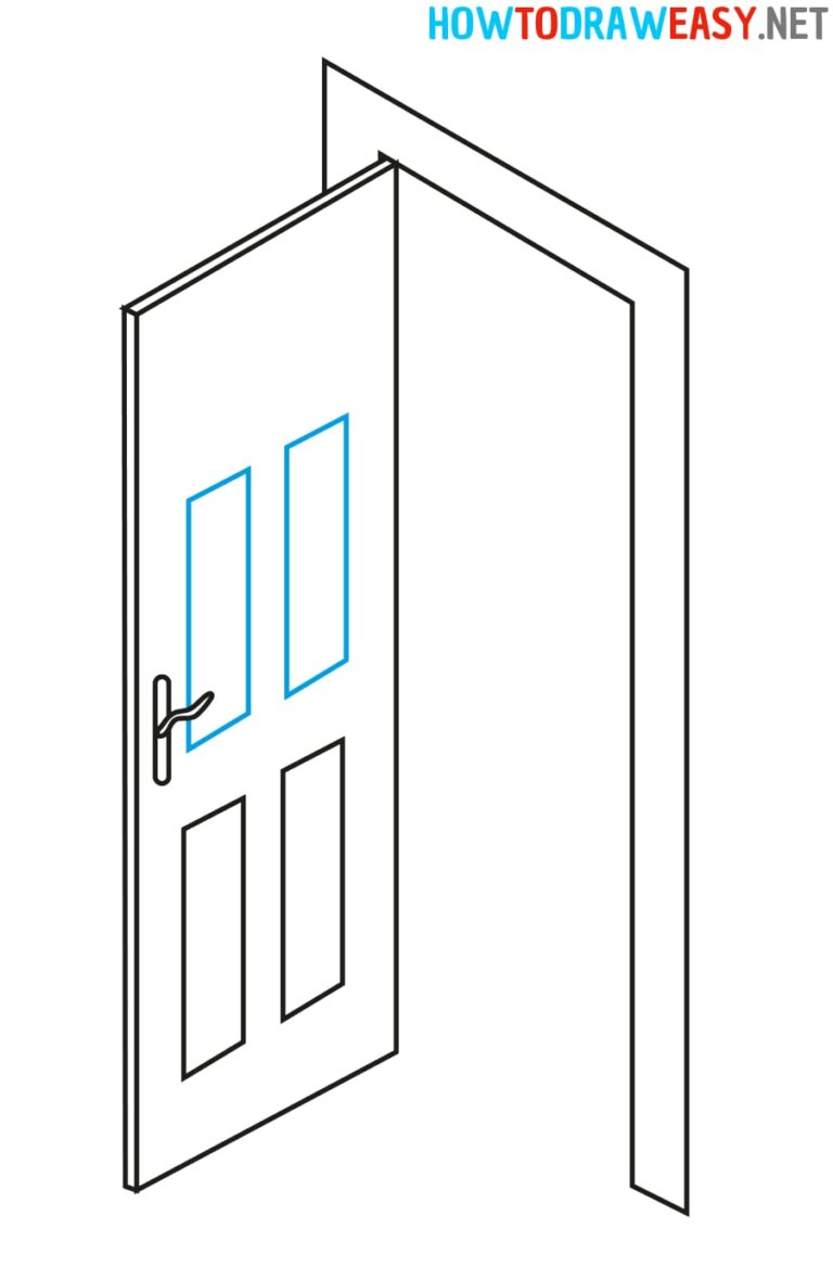 How to Draw a Door Easy - How to Draw Easy
