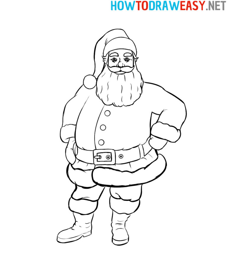 Santa Claus Drawing Tutorial - How to Draw Easy