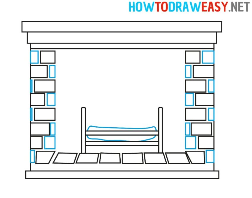 How to Draw a Fireplace - How to Draw Easy