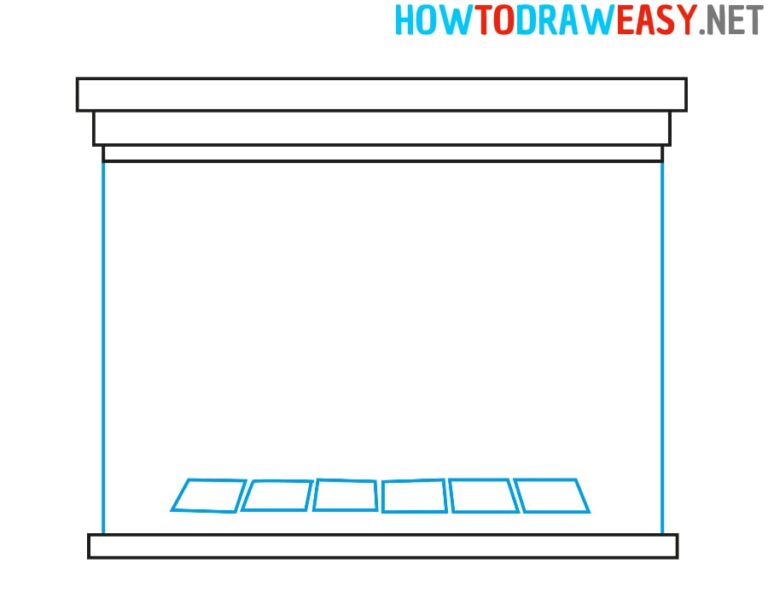 How to Draw a Fireplace - How to Draw Easy