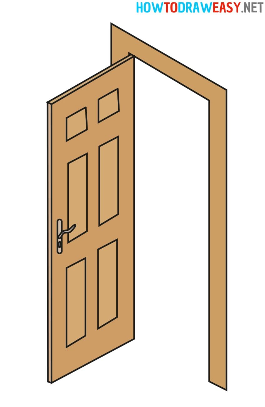 How to Draw a Door Easy - How to Draw Easy