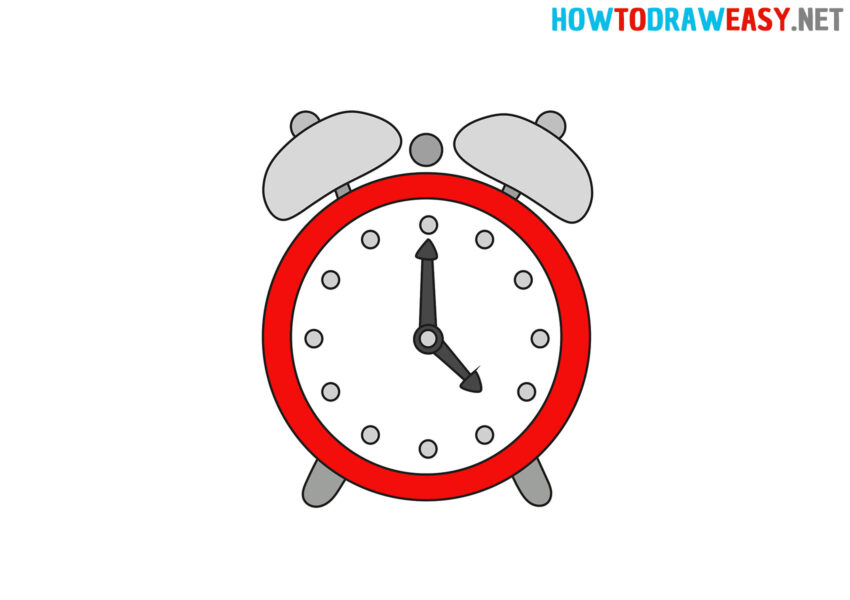 How to Draw an Alarm Clock - How to Draw Easy
