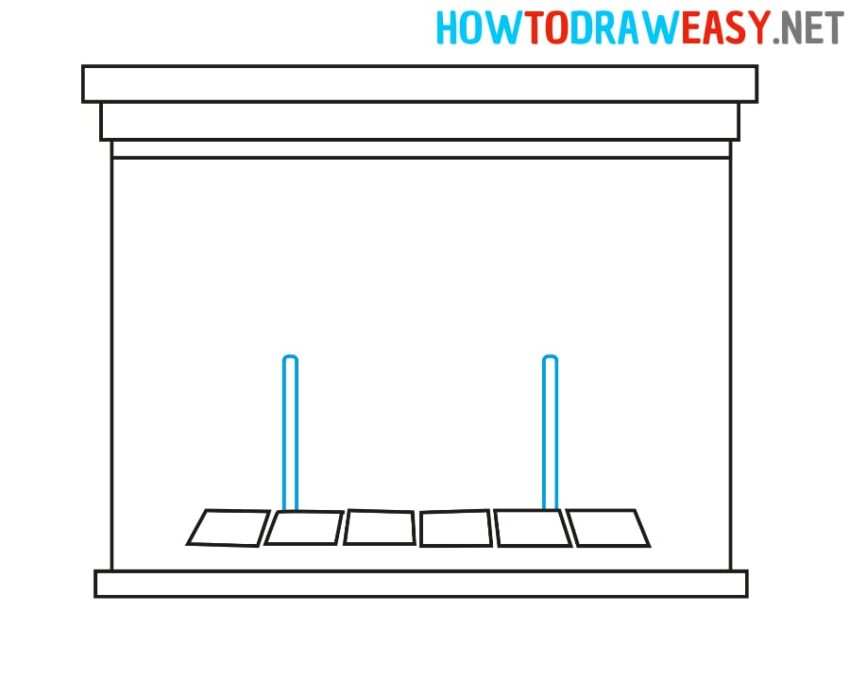 How to Draw a Fireplace - How to Draw Easy