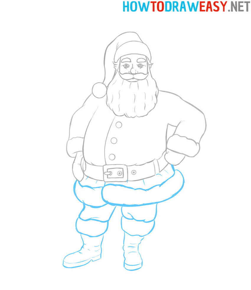 Santa Claus Drawing Tutorial - How to Draw Easy