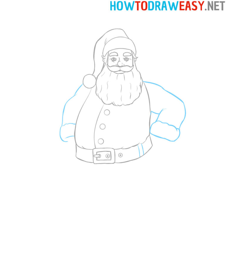 Santa Claus Drawing Tutorial - How to Draw Easy
