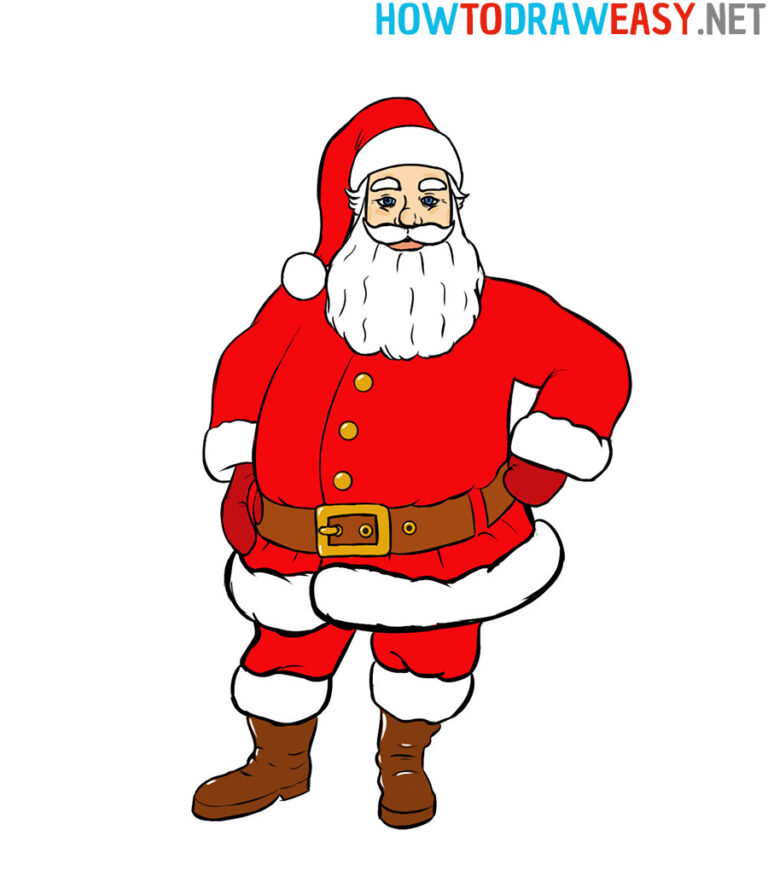 Santa Claus Drawing Tutorial - How to Draw Easy