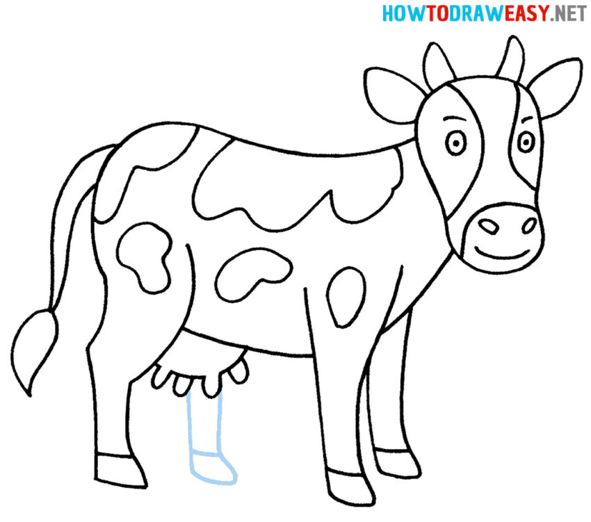 How to Draw a Cow - How to Draw Easy