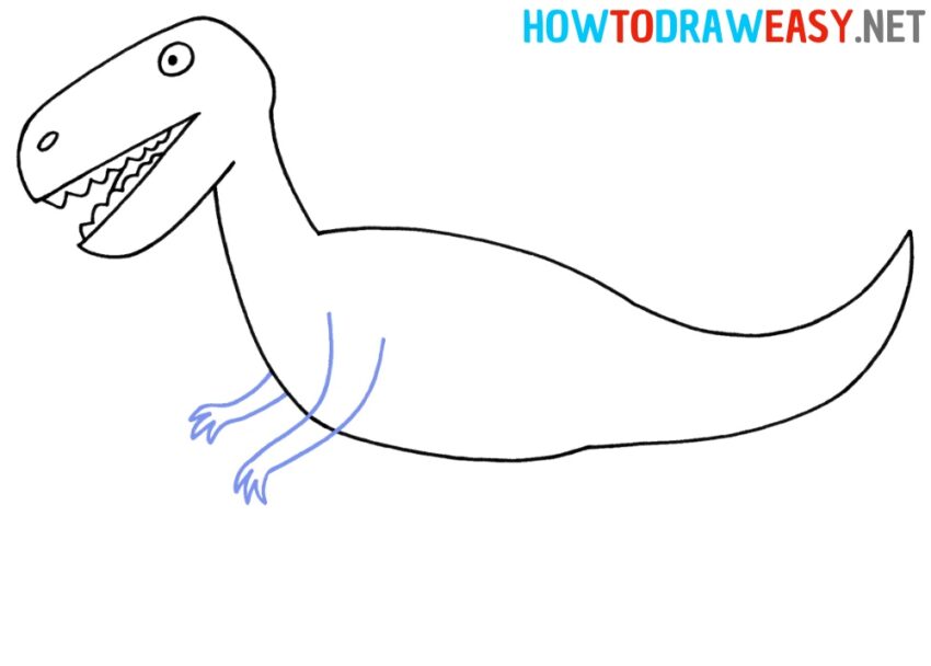 How to Draw a Dinosaur - How to Draw Easy
