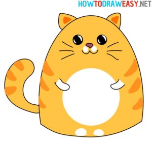 How to Draw a Fat Cat Easy - How to Draw Easy