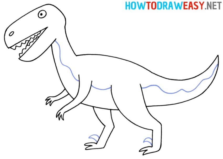 How to Draw a Dinosaur - How to Draw Easy