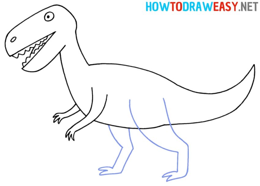 How to Draw a Dinosaur - How to Draw Easy