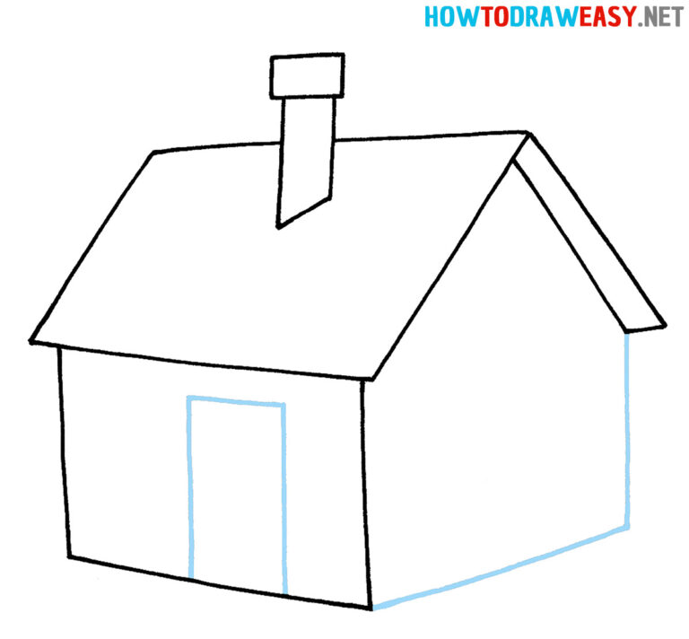 How to Draw a House Step by Step - How to Draw Easy