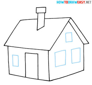 How to Draw a House Step by Step - How to Draw Easy