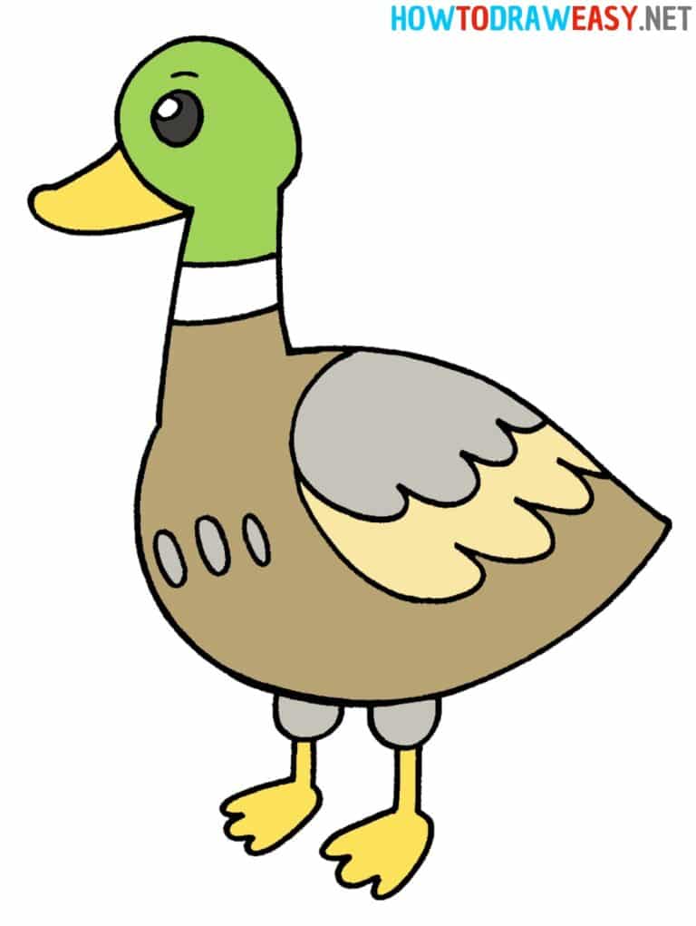 How to Draw a Duck - How to Draw Easy