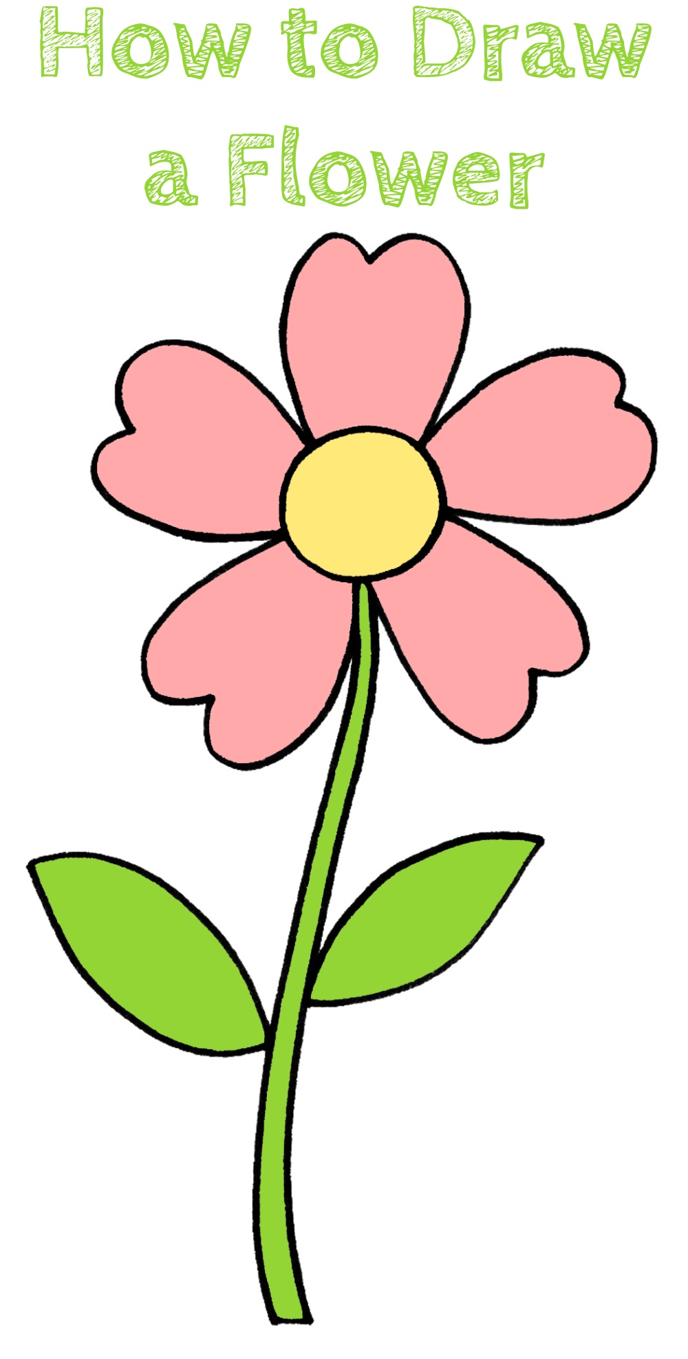 How To Draw A Flower How To Draw Easy