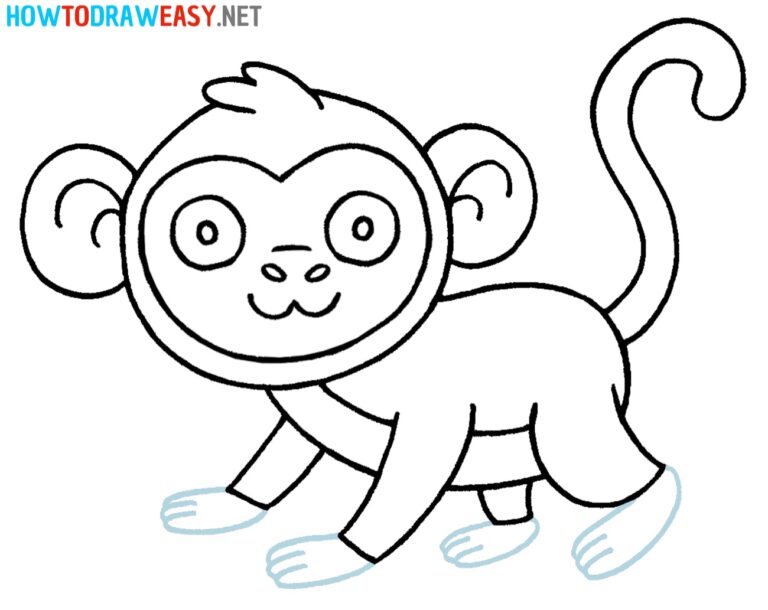 How to Draw a Monkey - How to Draw Easy