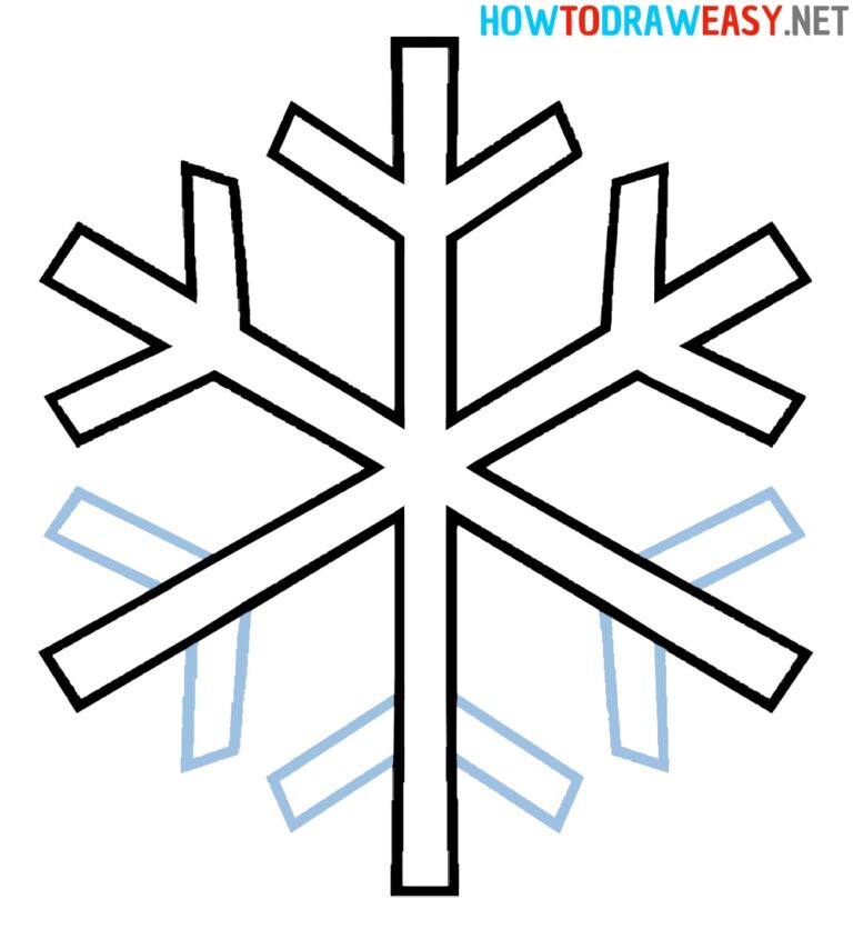 How to Draw a Snowflake - How to Draw Easy