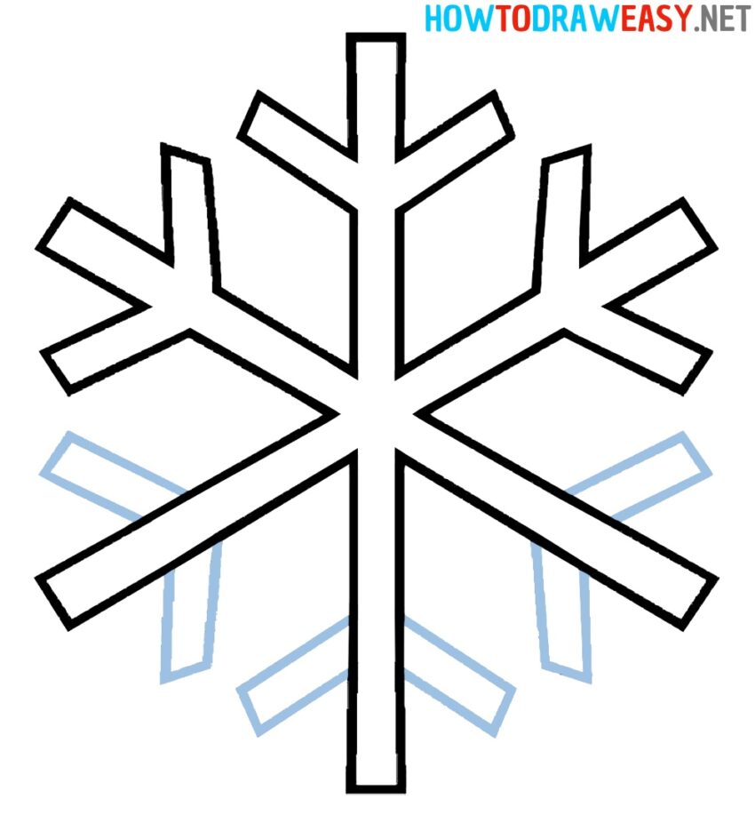 How to Draw a Snowflake - How to Draw Easy