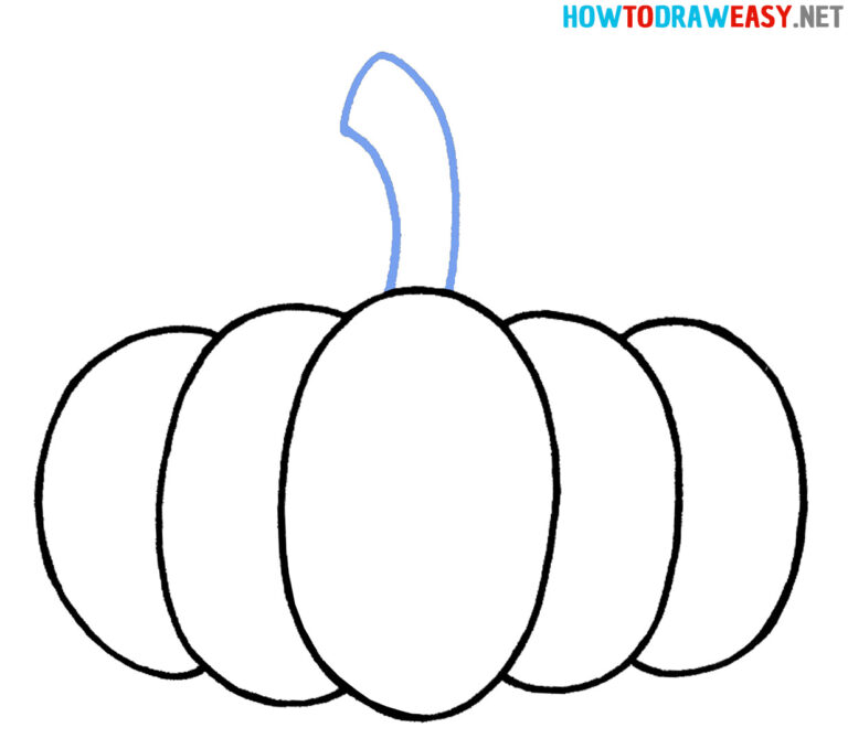 How to Draw a Pumpkin - How to Draw Easy