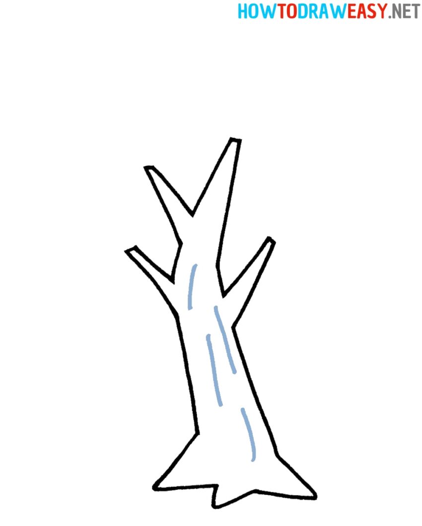 How to Draw a Tree Step-by-Step - How to Draw Easy