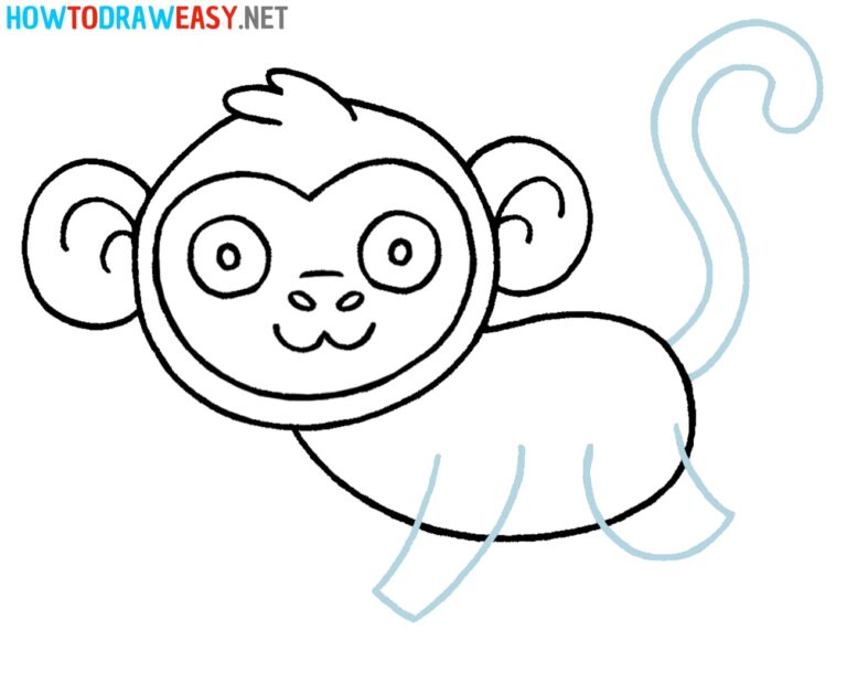How to Draw a Monkey - How to Draw Easy
