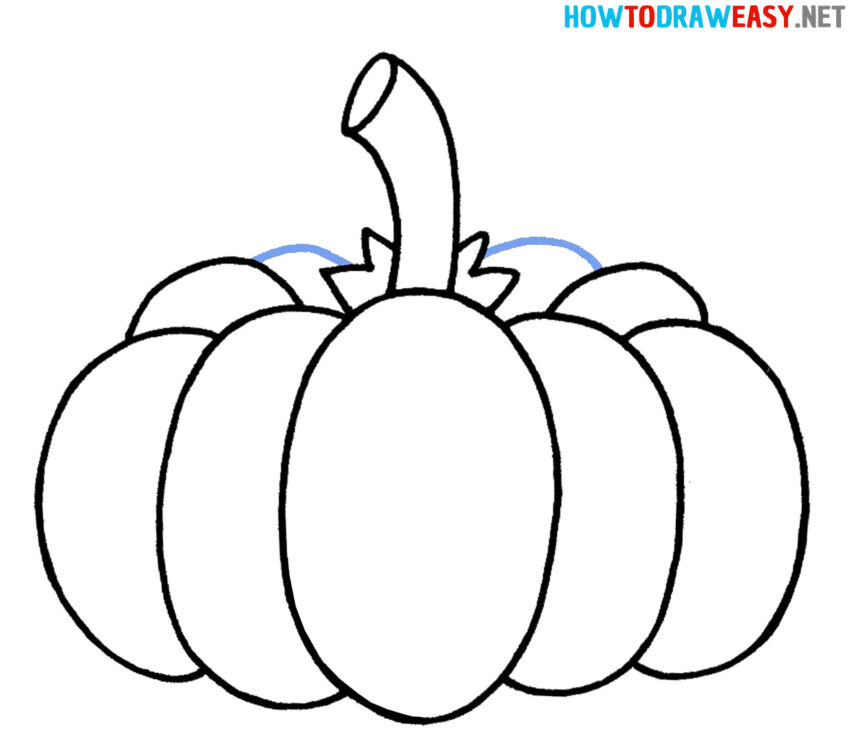 How to Draw a Pumpkin - How to Draw Easy