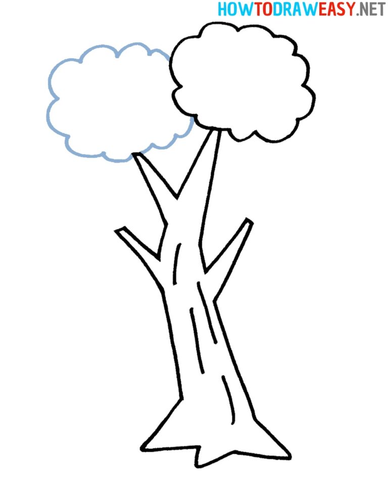 How to Draw a Tree Step-by-Step - How to Draw Easy