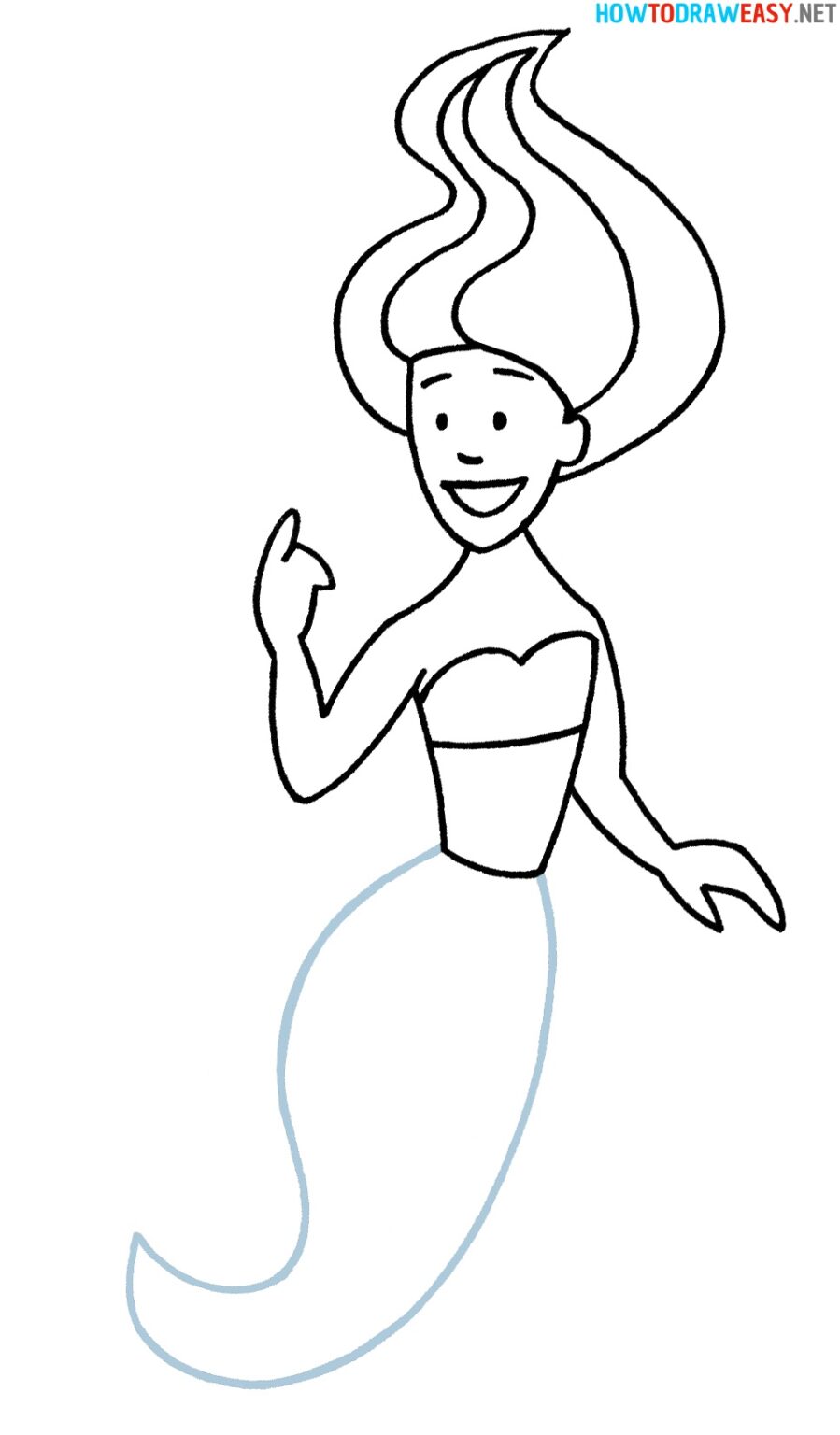 How to Draw a Mermaid - How to Draw Easy