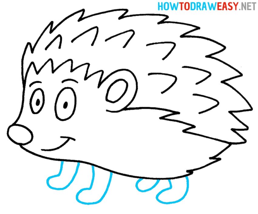 How to Draw a Hedgehog - How to Draw Easy