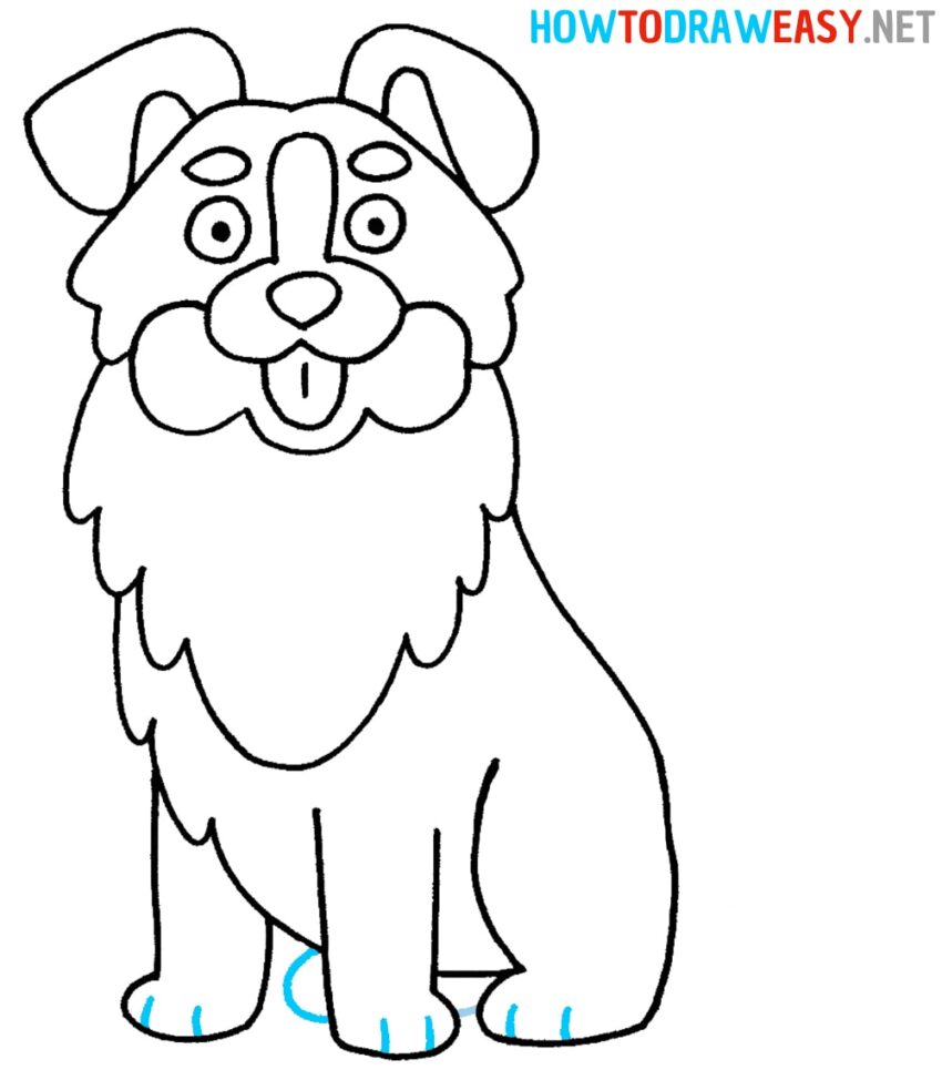 How to Draw a Cute Dog - How to Draw Easy